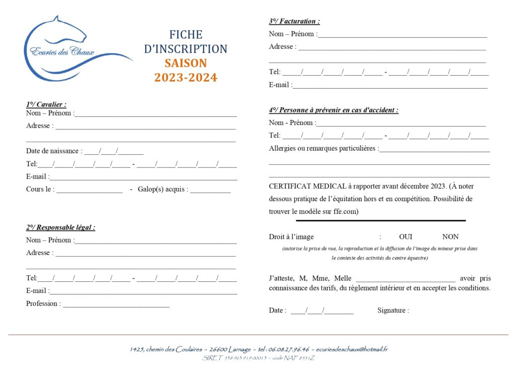 Fiche d'Inscription 2023-2024_page-0001 - Ecuries des Chaux Fiche d'Inscription 2023-2024_page-0001 - Ecuries des Chaux